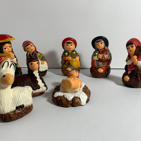 Ceramic Nativity Set - Etsy