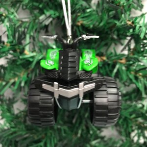 ATV Green 4 Wheeler Christmas Tree Ornament Silver Rims - Etsy