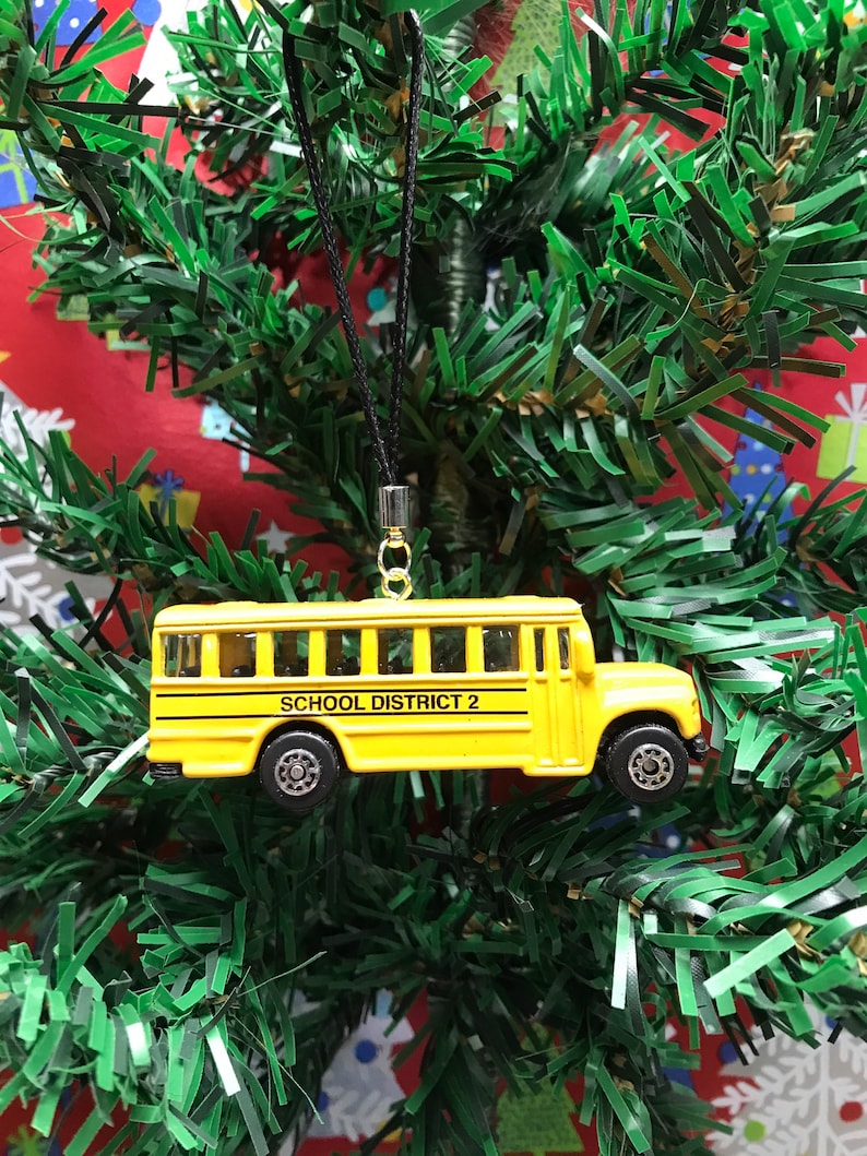 School Bus Christmas Ornament Free Shipping - Etsy