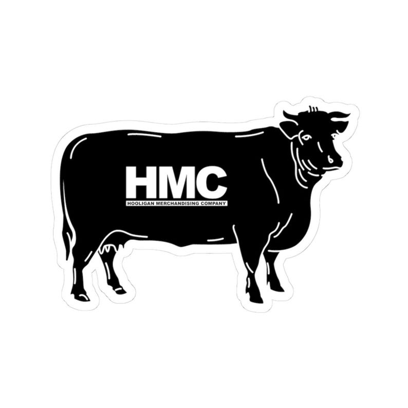 HMC Black Cow | Kiss-cut Vinyl Sticker - Etsy