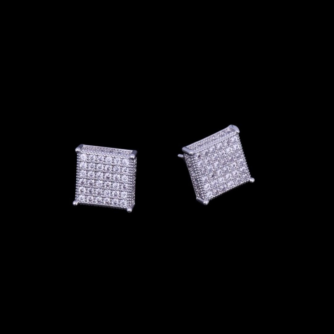 12MM Micro Paved Push Back Iced Out Diamond Stud Earrings Hip - Etsy