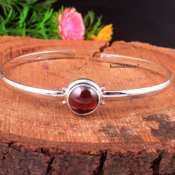 Garnet Bangle - Etsy