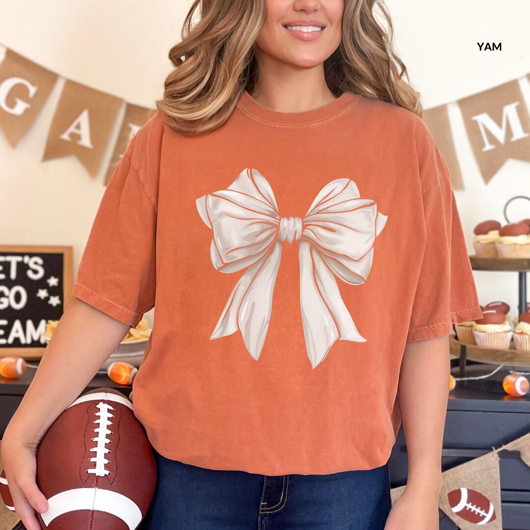 Big Bow Coquette Comfort Colors Women's Graphic Tee, Cute Oversize T ...