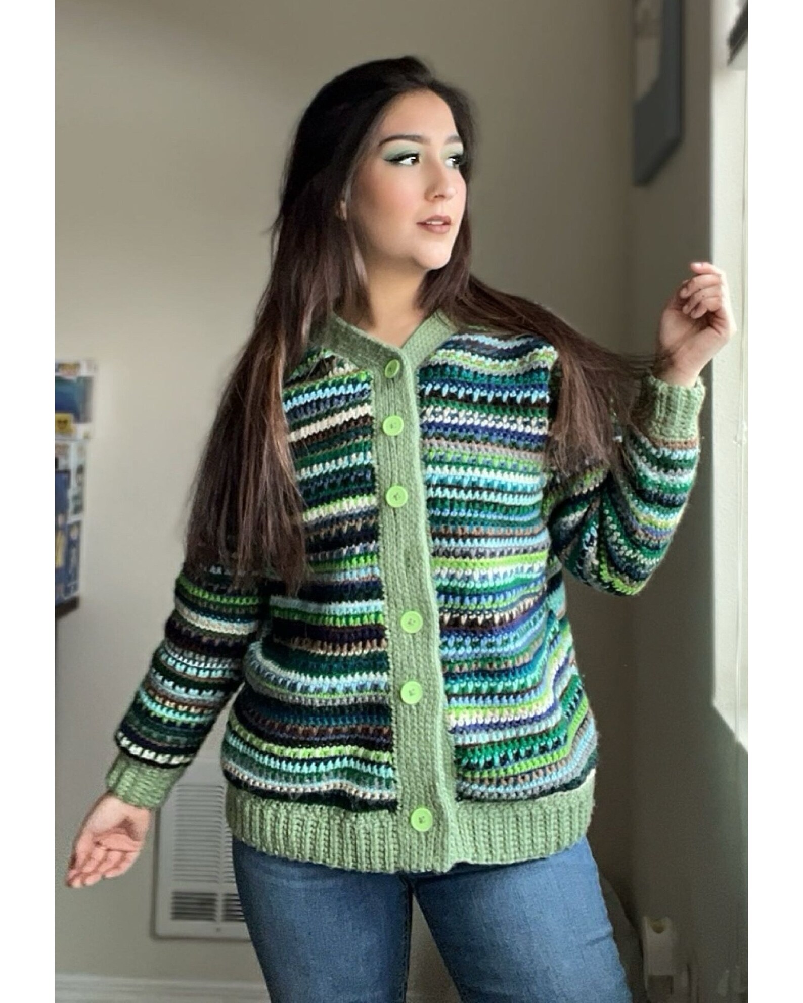 Crochet Cardigan PATTERN / Ultimate Stash Bust Cardigan / Slip Stitch ...