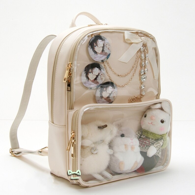 Ita Clear Kawaii Backpack Transparent Pin Collector Bag - Etsy