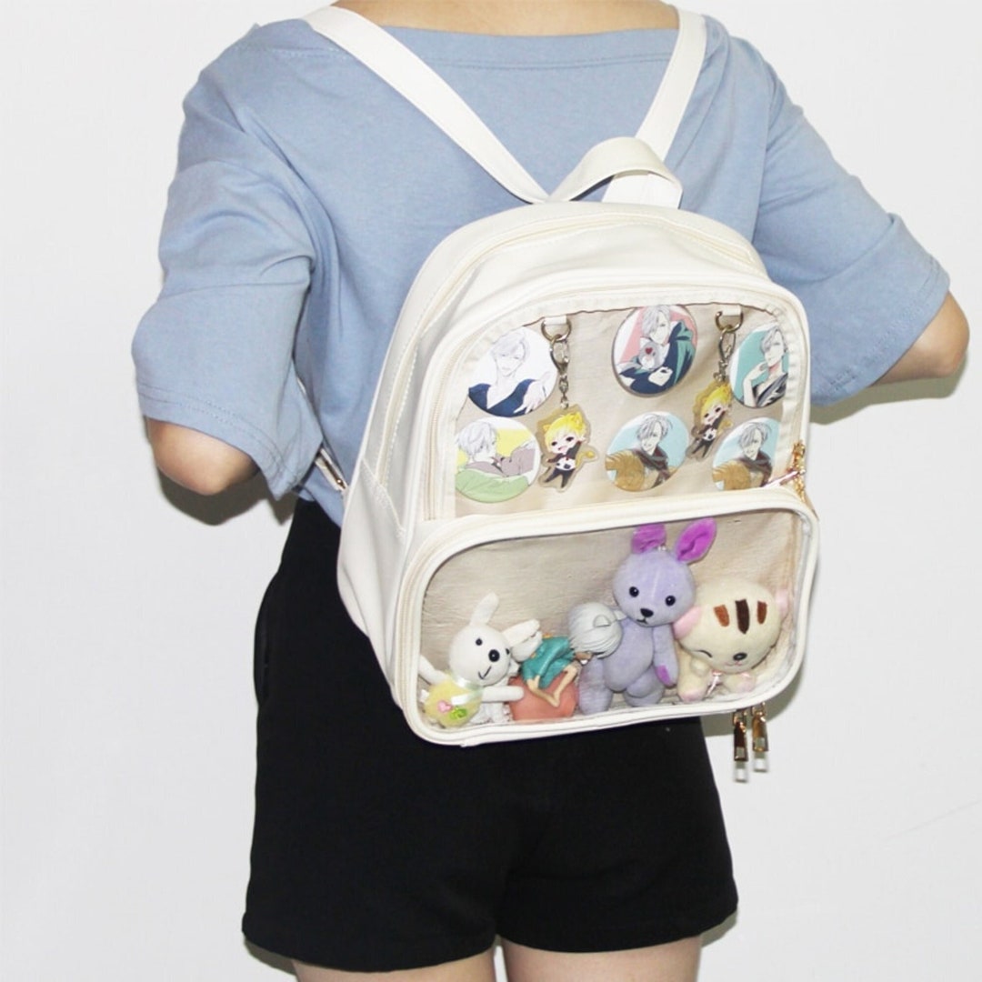 Ita Clear Kawaii Backpack Transparent Pin Collector Bag - Etsy
