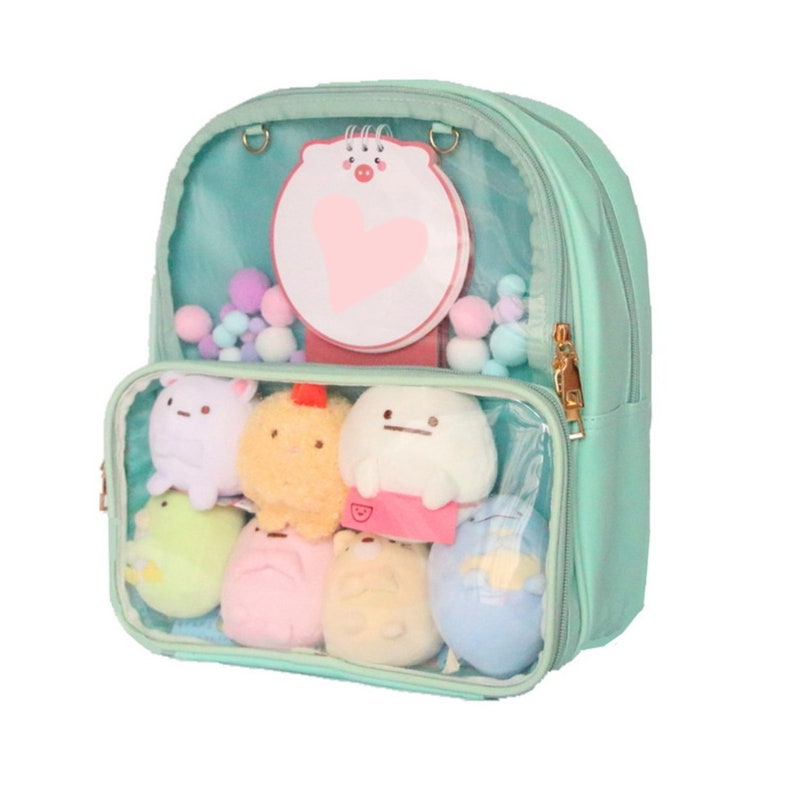 Ita Clear Kawaii Backpack Transparent Pin Collector Bag - Etsy