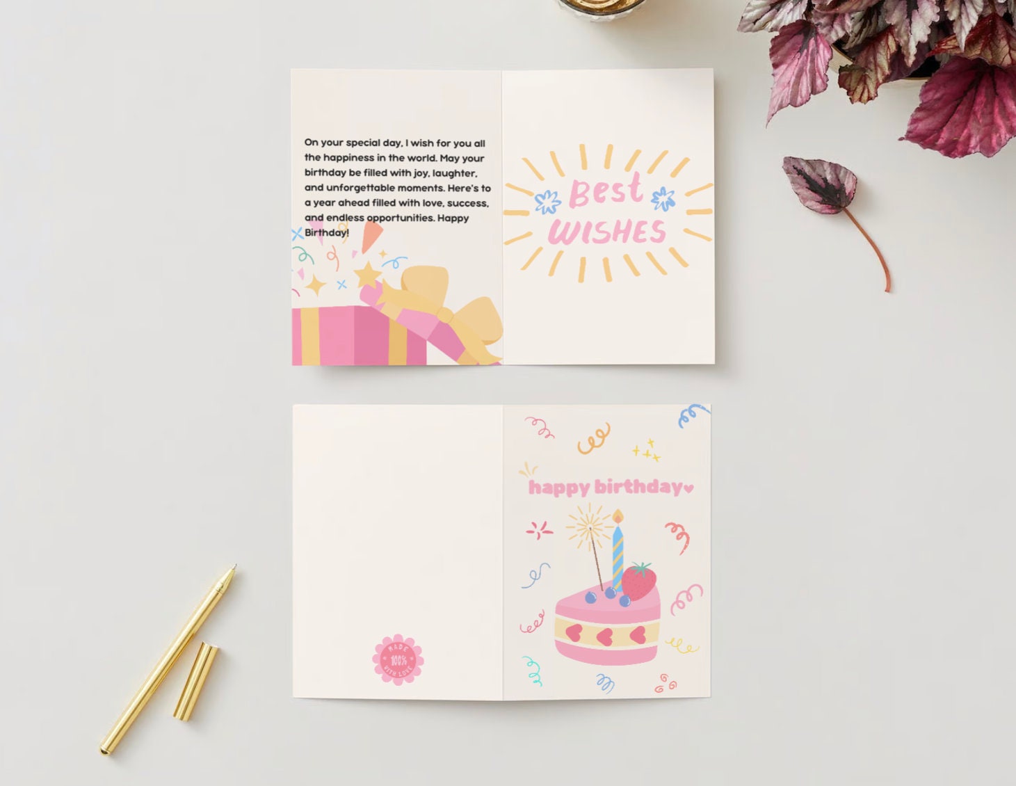 Editable Canva Birthday Card Template - Etsy