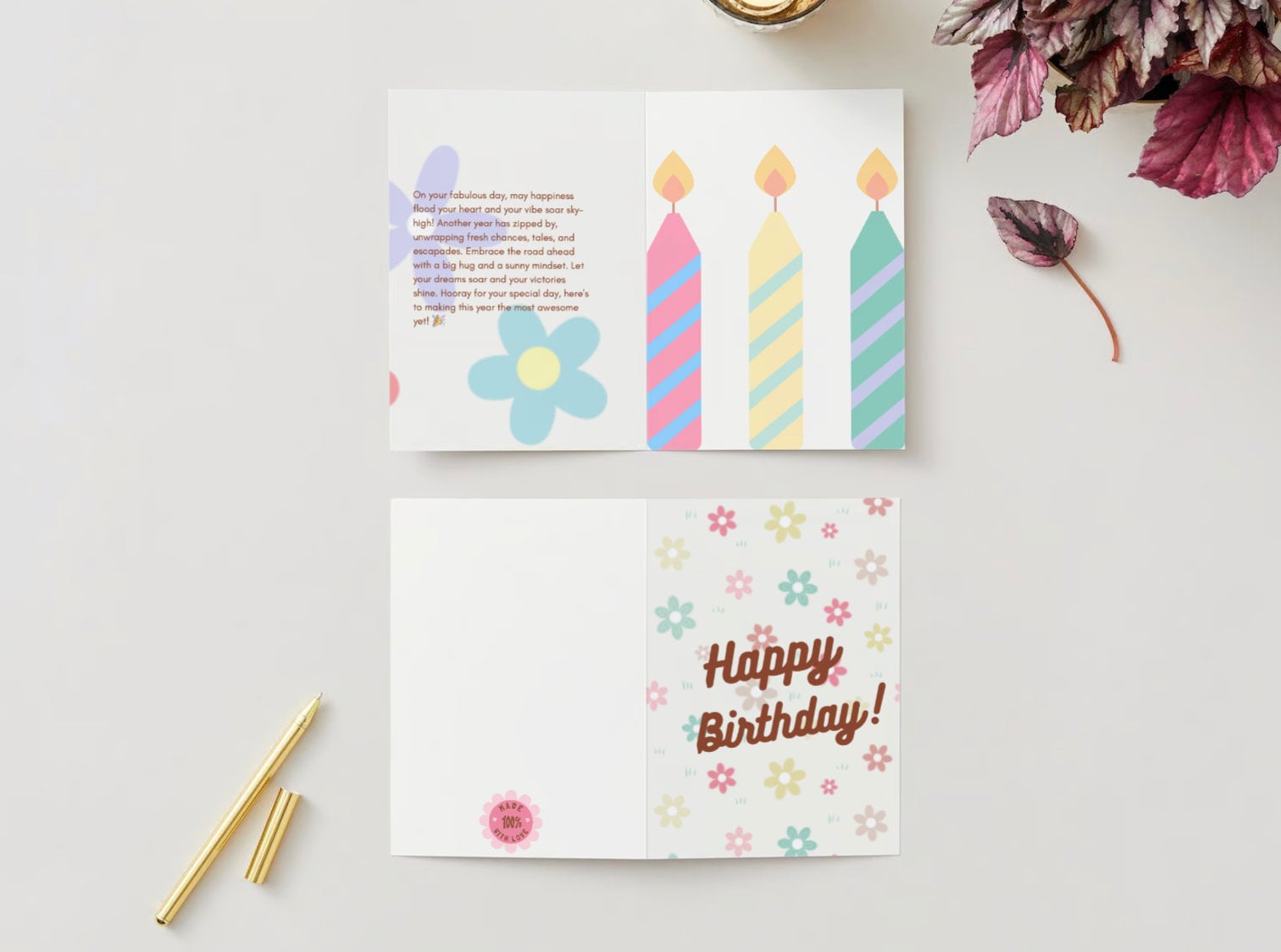 Editable Canva Birthday Card Template - Etsy