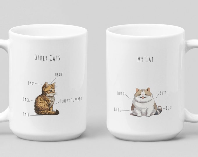 Funny Meme Orange Tabby Cat Mug 11oz & 15oz Coffee Cat Cups Gift for ...