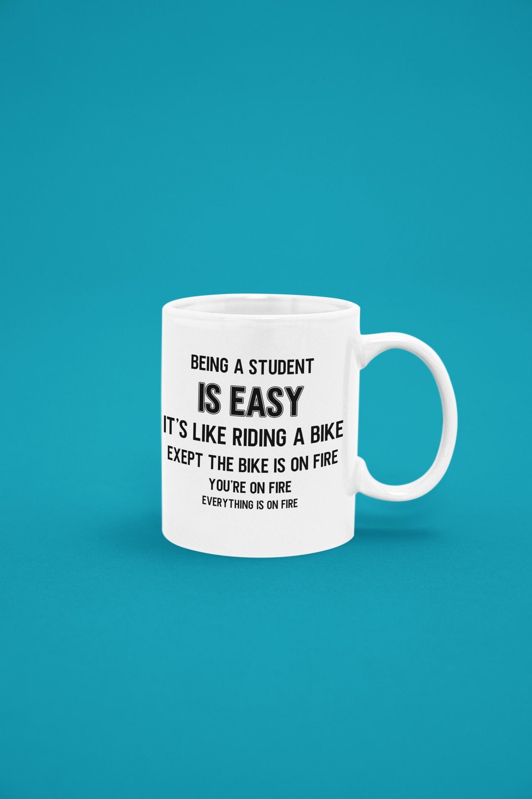 Student Gift, Easy Being A Student, Funny Student Coffee Mug, Funny ...