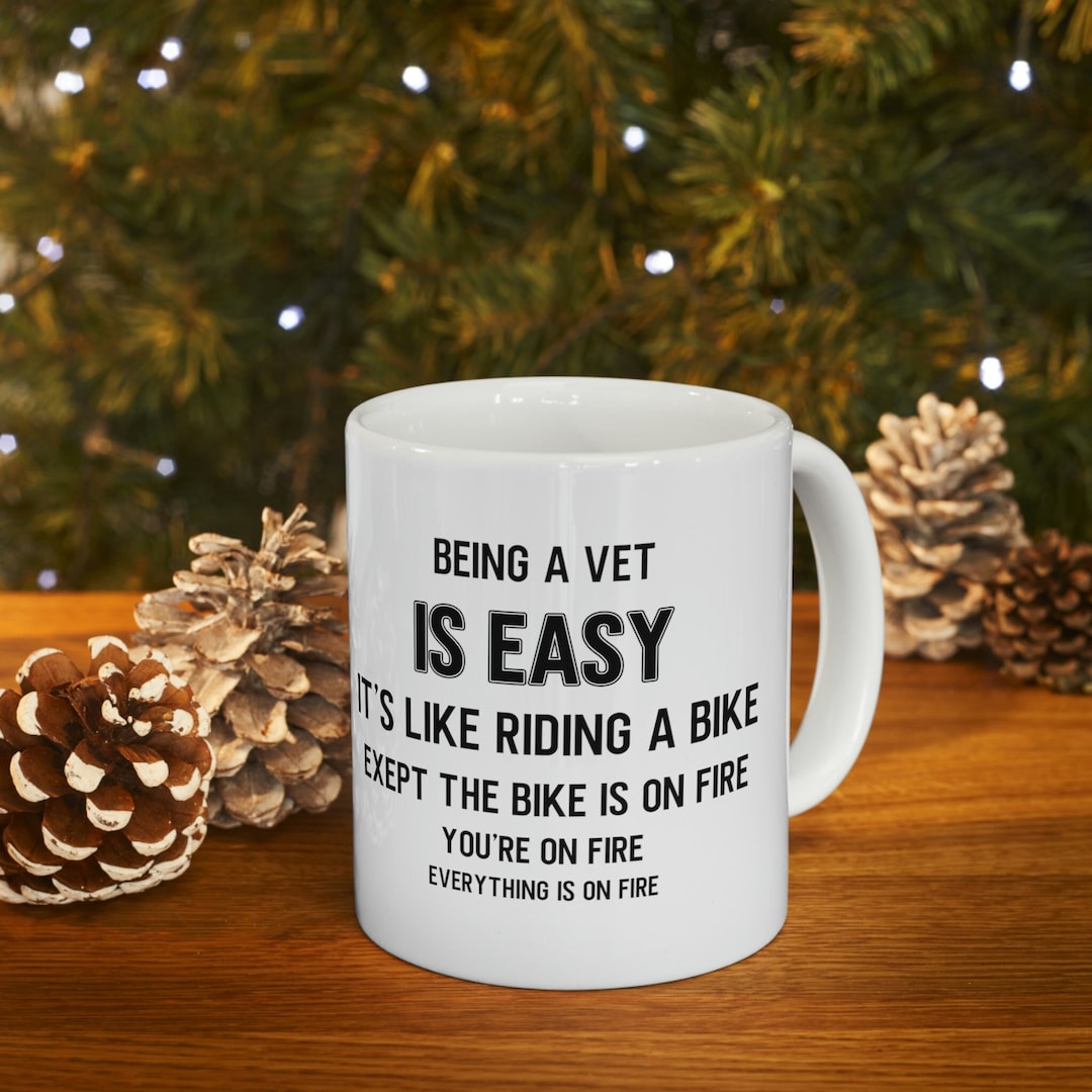 Vet Gift, Easy Being A Vet , Funny Vet Coffee Mug, Funny Vet Gag Gifts ...