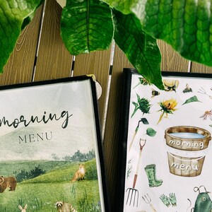 Simple Morning Menu Set Morning Time Digital Prints Homeschooling ...