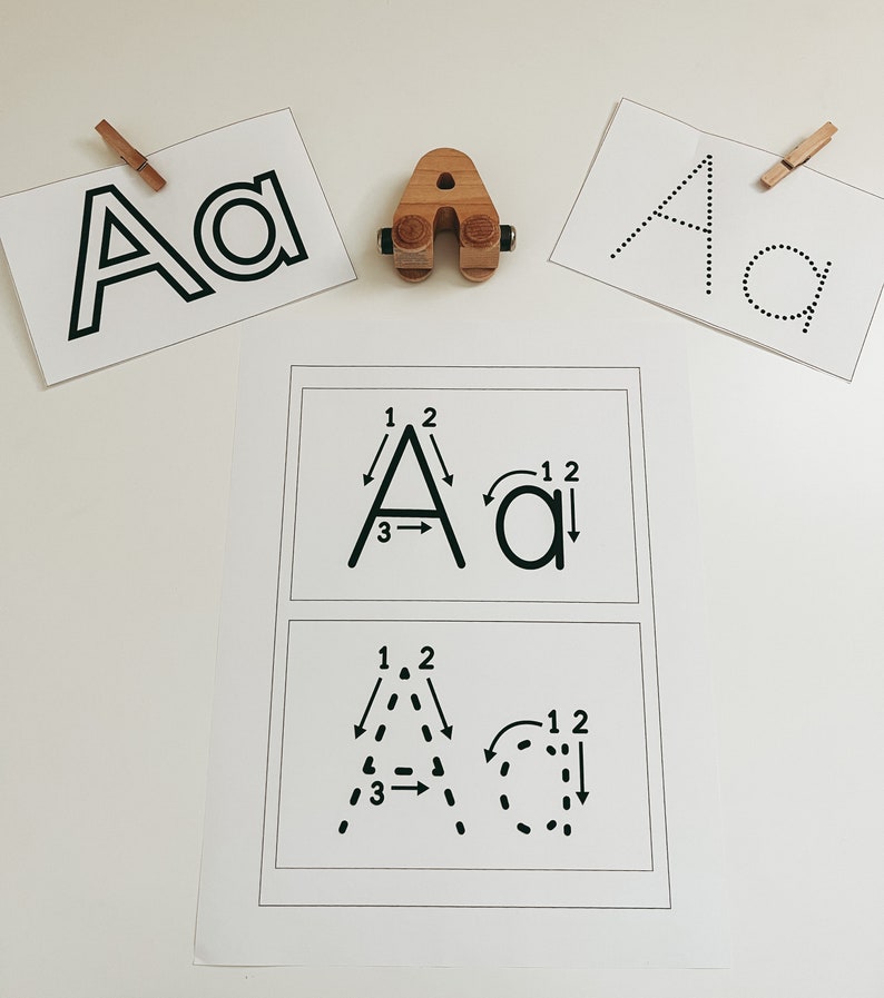 Letter A Tracing Printable Simple Morning Menu Inserts ABC Printable ...