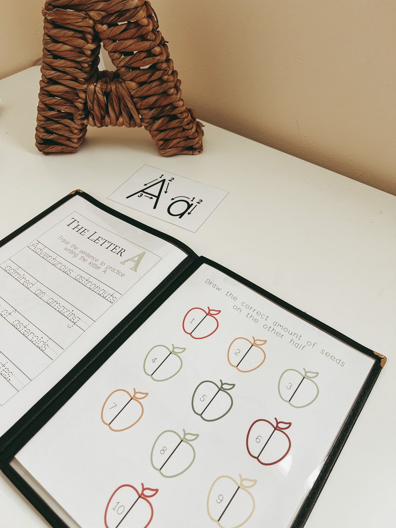 Letter A Tracing Printable Simple Morning Menu Inserts ABC Printable ...
