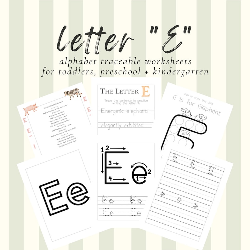 Letter E Tracing Printable Alphabet Tracing Worksheets ABC Printable ...