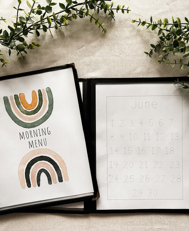 Simple Morning Menu Set | Morning Time Digital Prints | Homeschooling ...