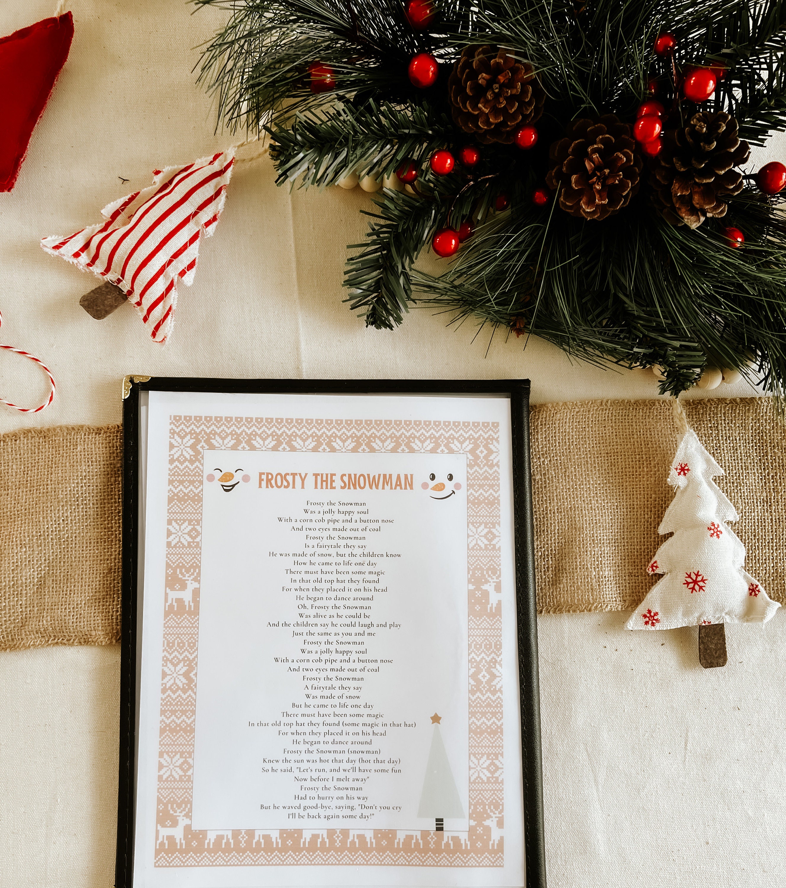 December Christmas Morning Menu Homeschool & Preschool Digital Print - Etsy