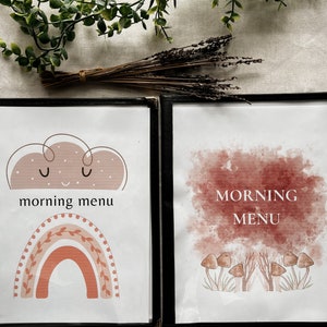 Simple Morning Menu Set | Morning Time Digital Prints | Homeschooling ...