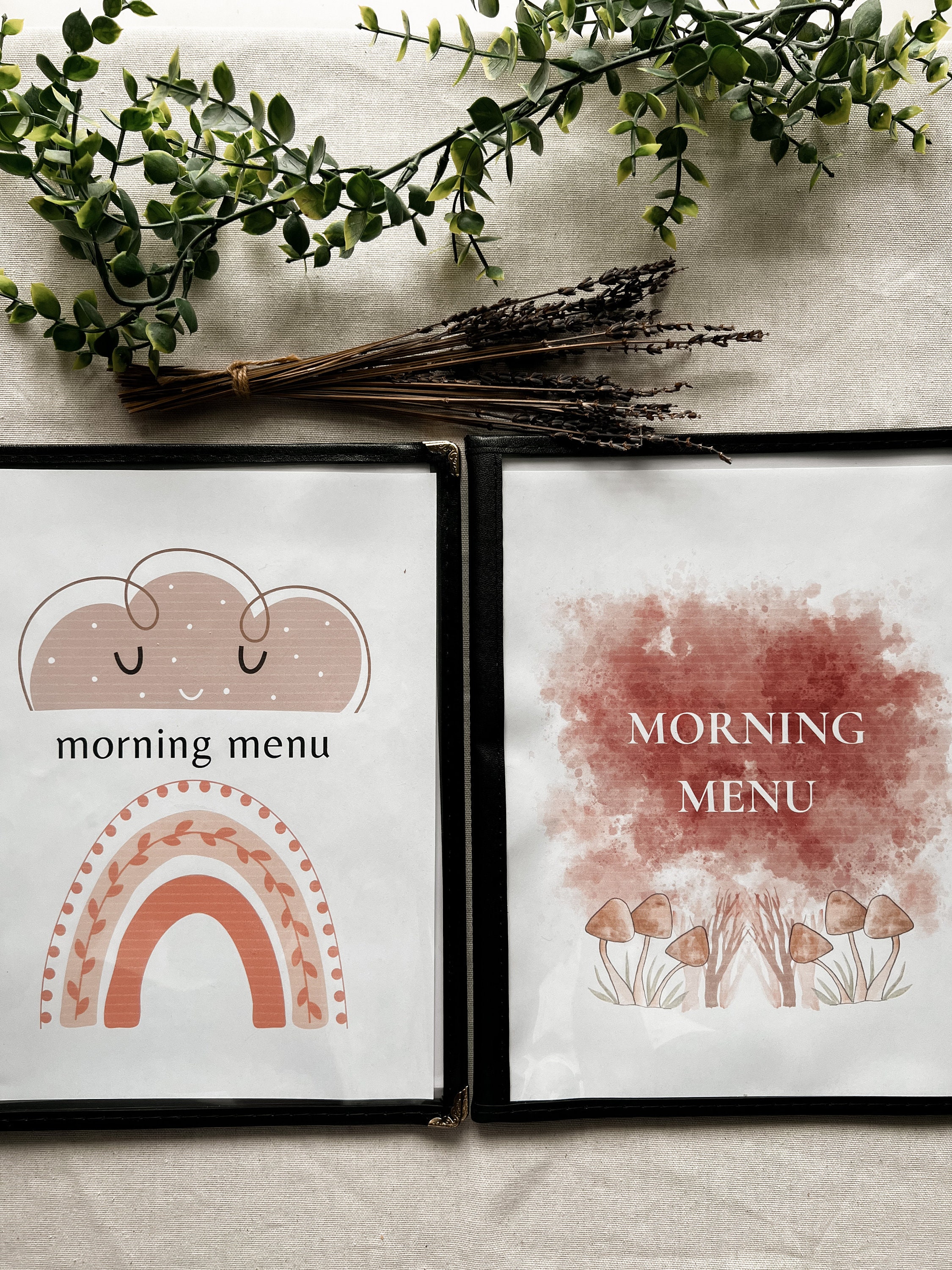 Simple Morning Menu Set | Morning Time Digital Prints | Homeschooling ...