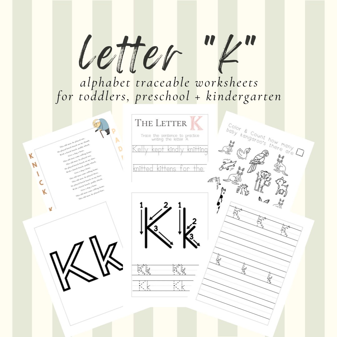 Letter K Tracing Printable Alphabet Tracing Worksheets ABC Printable ...