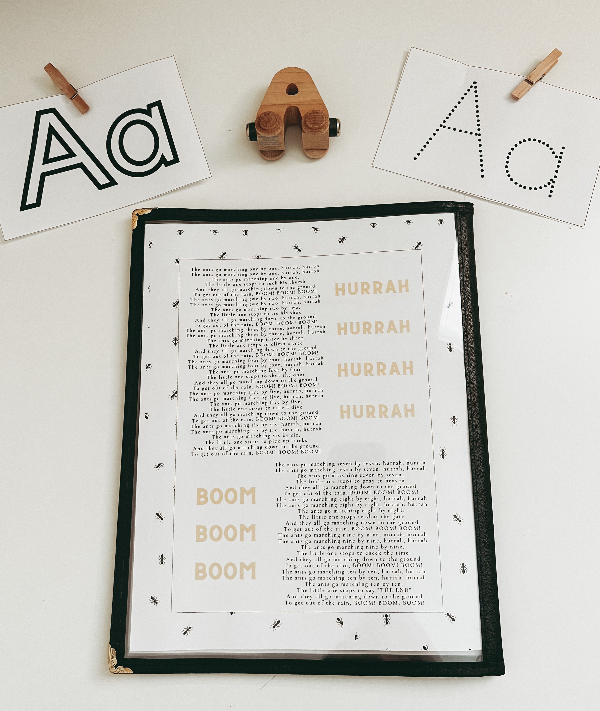 Letter A Tracing Printable Simple Morning Menu Inserts ABC Printable ...