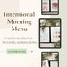 Simple Morning Menu Set | Morning Time Digital Prints | Homeschooling ...