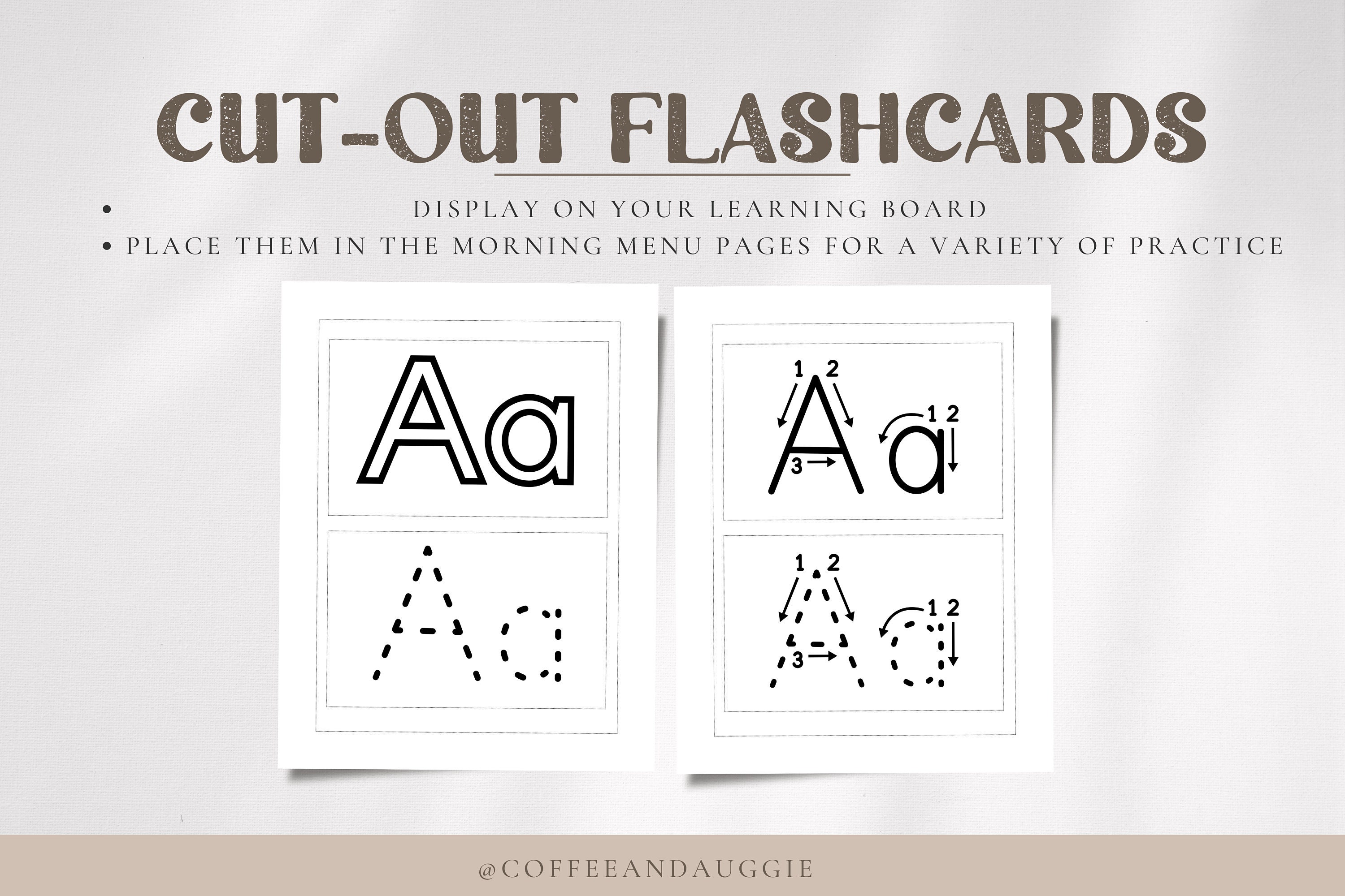 Letter A Tracing Printable Simple Morning Menu Inserts ABC Printable ...