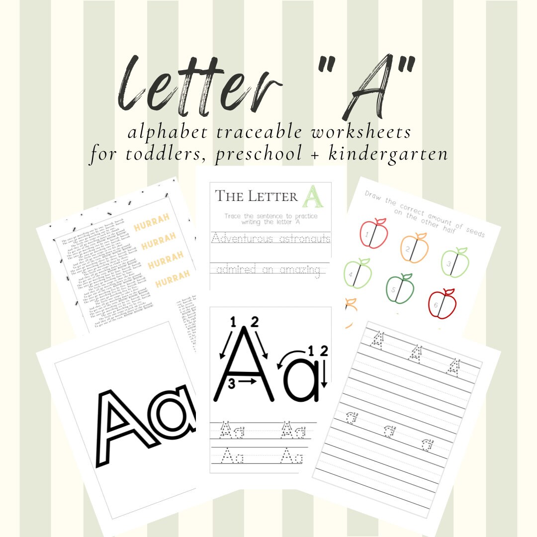 Letter A Tracing Printable Simple Morning Menu Inserts ABC Printable ...