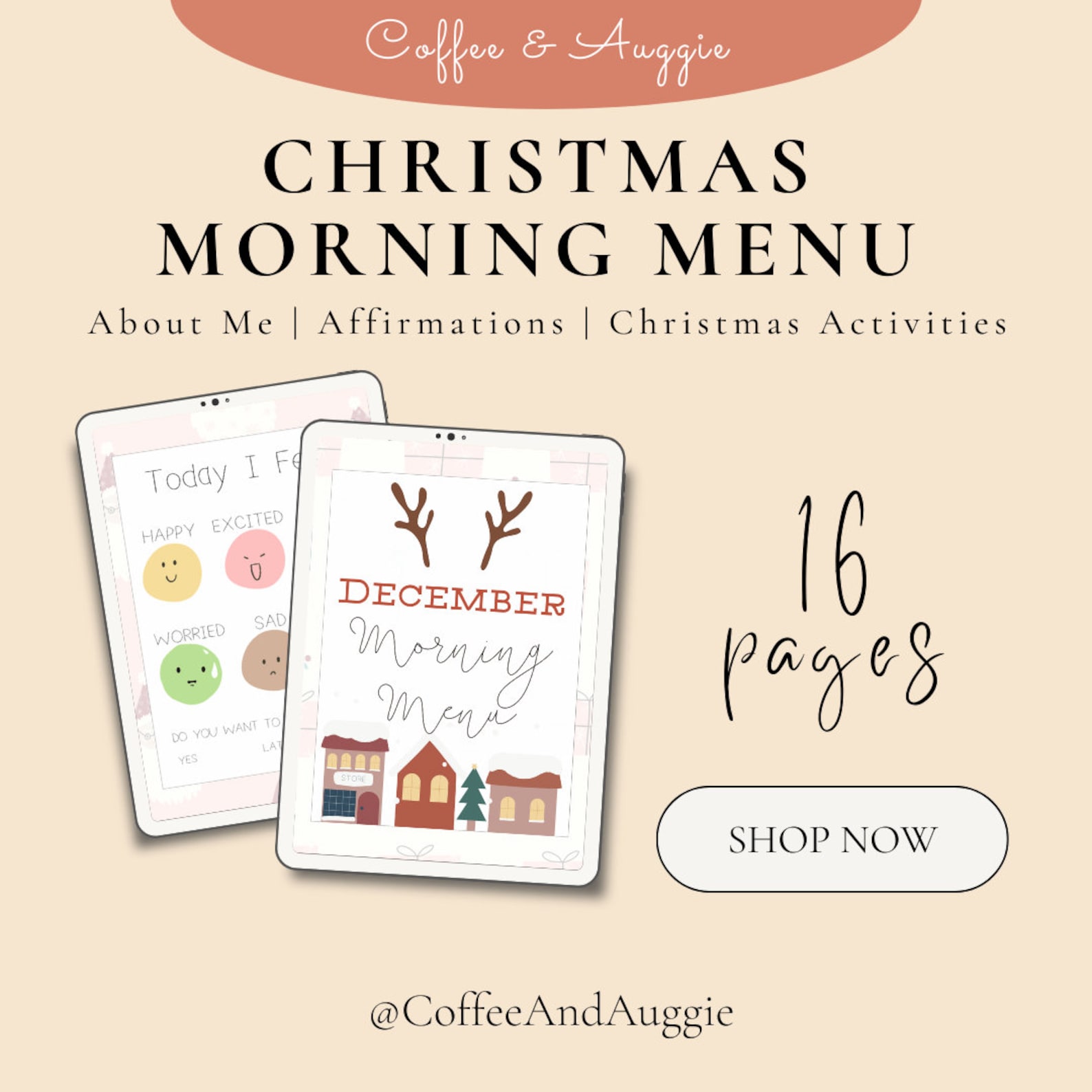 December Christmas Morning Menu Homeschool & Preschool Digital Print - Etsy