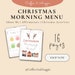 December Christmas Morning Menu Homeschool & Preschool Digital Print - Etsy