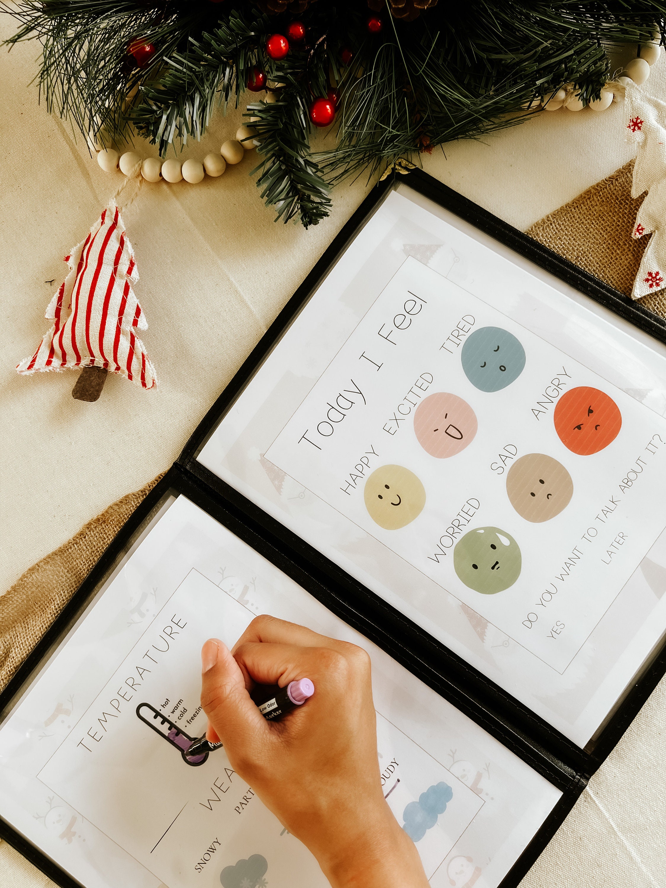December Christmas Morning Menu Homeschool & Preschool Digital Print - Etsy