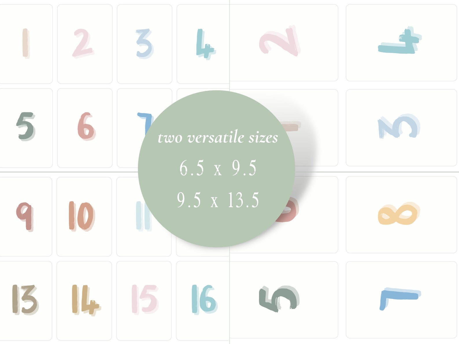 Gingham Numbers 1-20 Flashcards | Preschool Counting Cards | Montessori ...