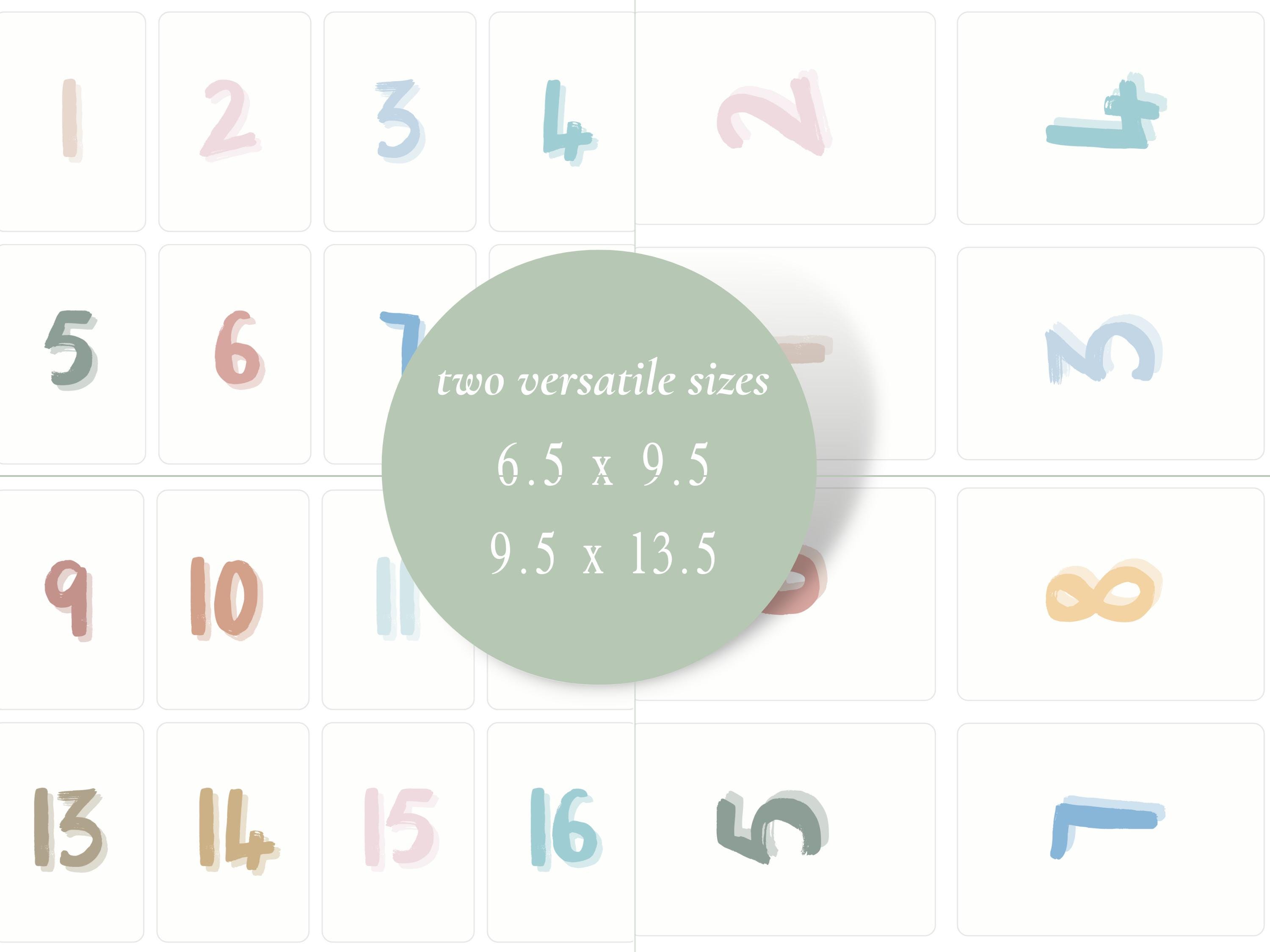 Gingham Numbers 1-20 Flashcards | Preschool Counting Cards | Montessori ...