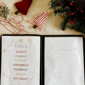 December Christmas Morning Menu Homeschool & Preschool Digital Print - Etsy