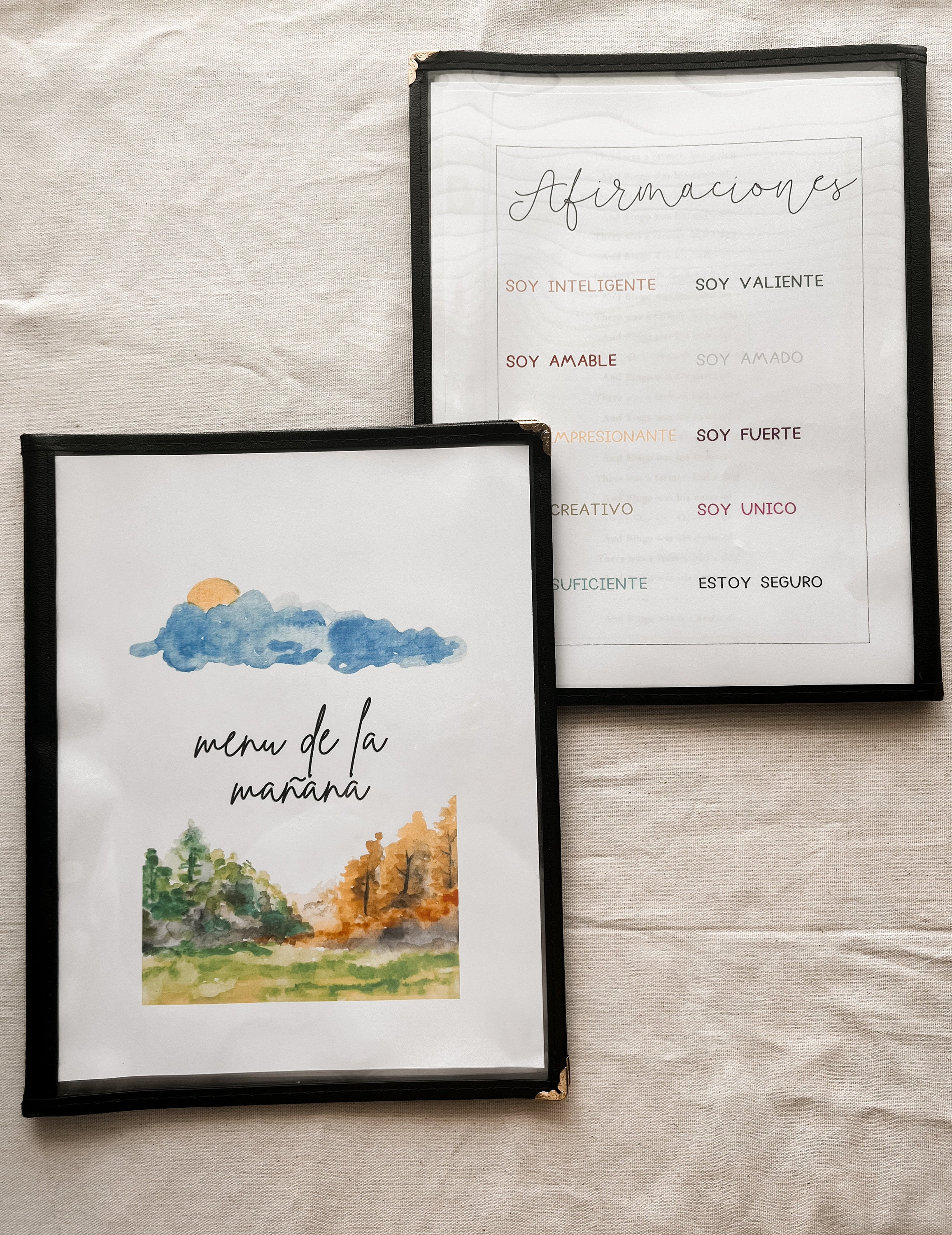 Spanish Morning Menu Printable, Morning Basket, Bilingual Prints ...