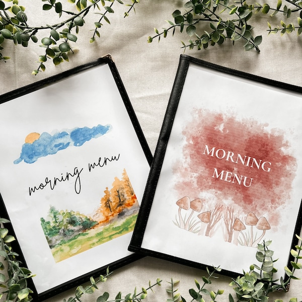Kindergarten Morning Menu - Etsy