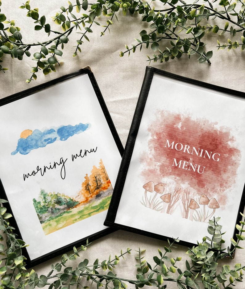 Simple Morning Menu Set | Morning Time Digital Prints | Homeschooling ...