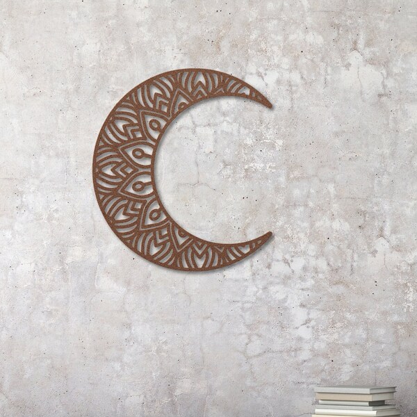Metal Crescent Moon Art - Etsy