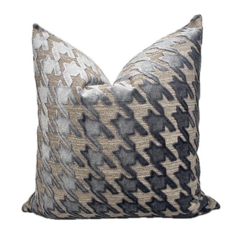 24 Blue Geometric Pillow - Etsy