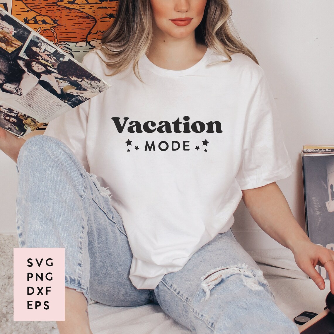 Vacation Mode SVG Digital Download Svg, Png, Dxf, Eps, Star Design ...