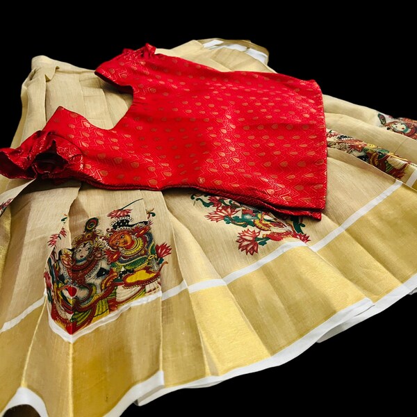 Girls Onam Dress - Etsy