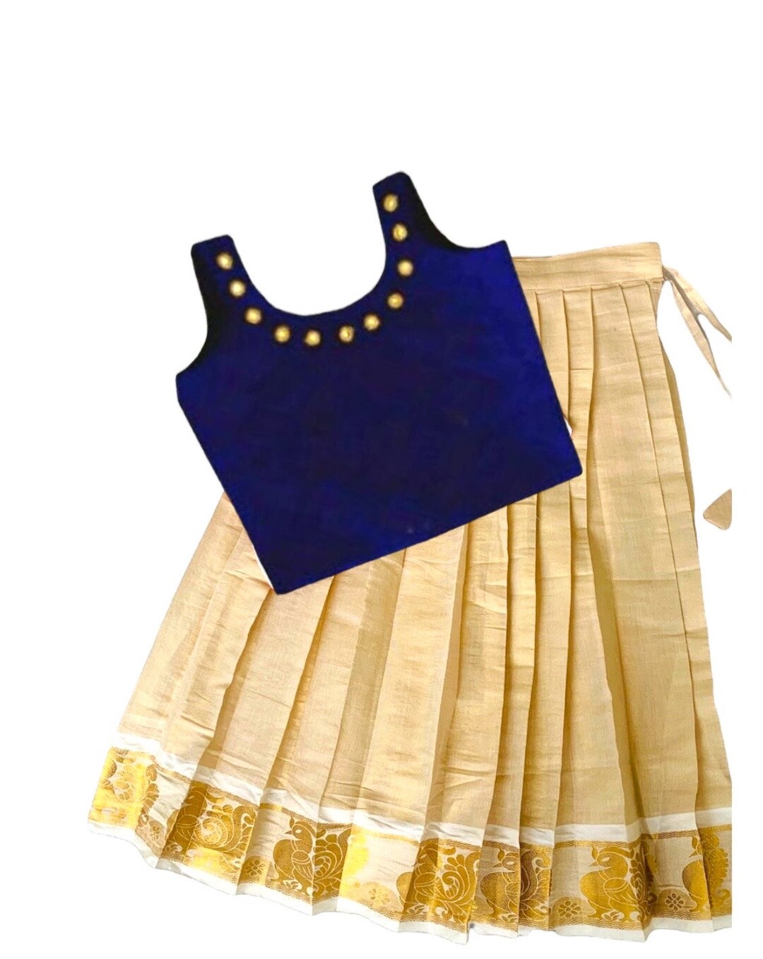 Girls Pattu Pavada skirt Onam Vishu Wear Onam Dawani Indian Dress Kids ...