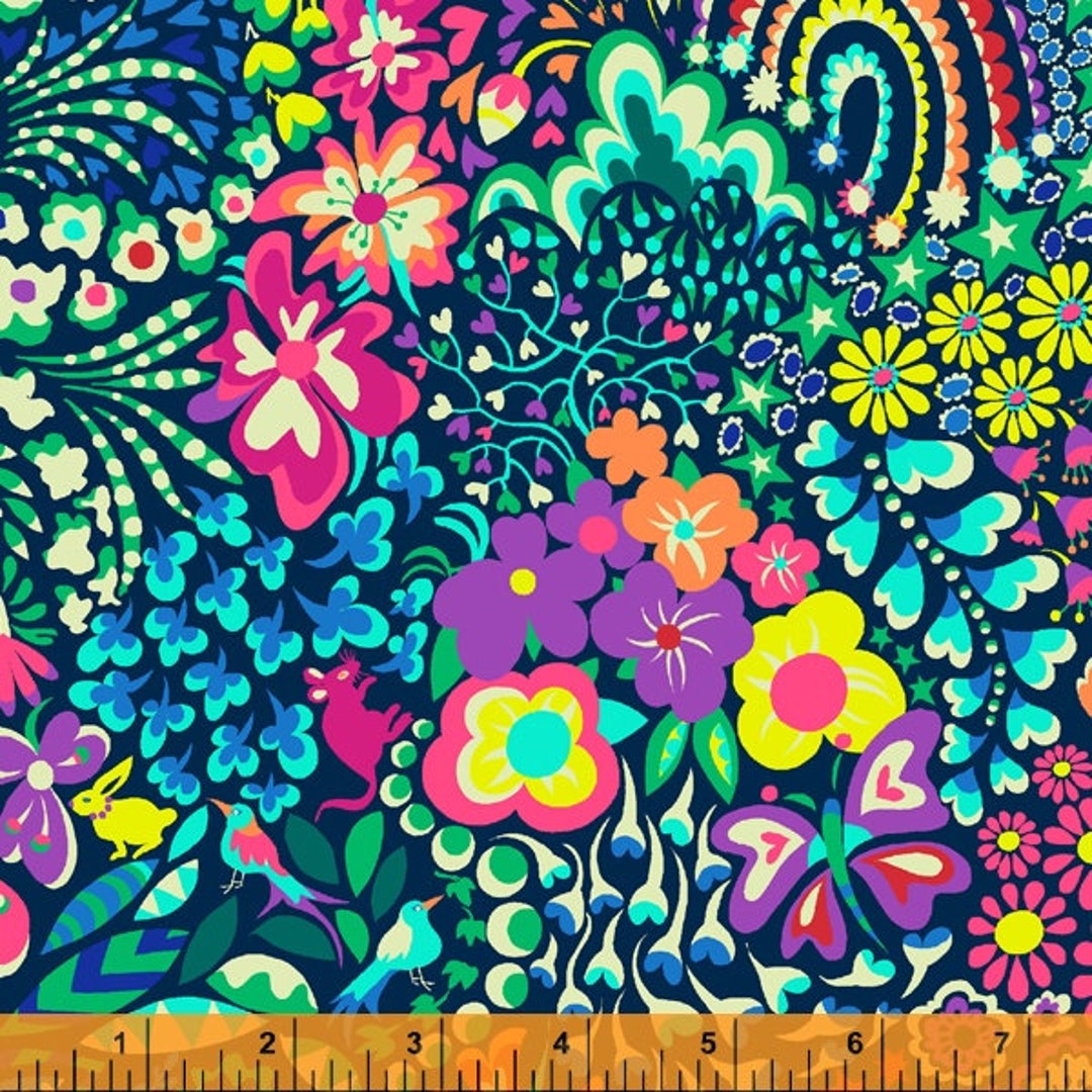 108" Wide Quilt Back Hide and Seek Multi 52892W-1DES Windham Fabrics - Etsy