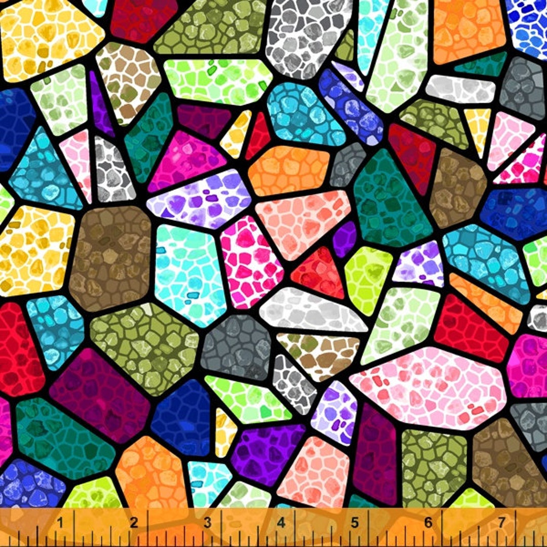 108" Wide Quilt Back Stained Glass Multi 52931DW-1 Windham Fabrics - Etsy