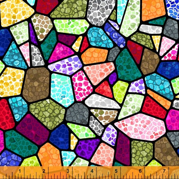 108" Wide Quilt Back Stained Glass Multi 52931DW-1 Windham Fabrics - Etsy