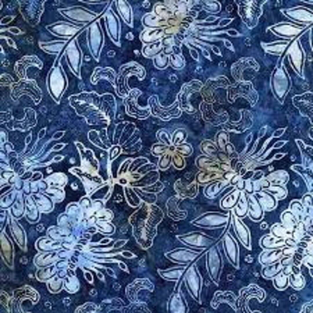 Jellyfish and Sea Coral Denim Tonga-b1599 Batik Timeless Treasures - Etsy