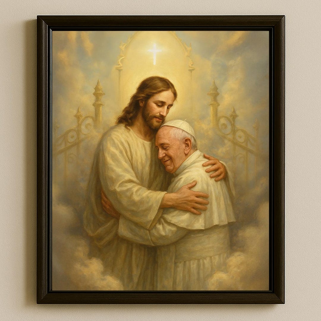 Pope Francis Wall Art, Pope Memorial Poster, Pope Heaven Print ...