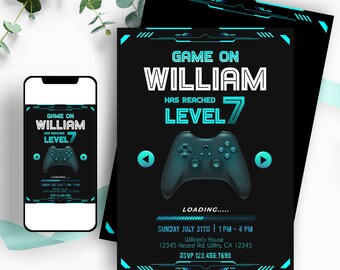 Level up Birthday Invitation - Etsy