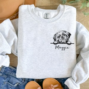 Shih Tzu Personalized Sweatshirt, Custom Shih Tzu Sweatshirt, New Dog ...